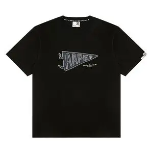AAPE Unvs Logo Print Tee - Black