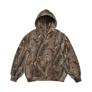 Supreme Reversible Work Zip Up Hooded Sweatshirt 'realtree Hardwoods Camo - Green