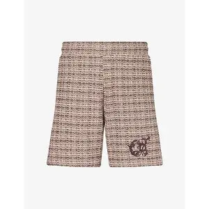 ONLY THE BLIND Como Brand-embroidered Cotton-blend Shorts - Brown