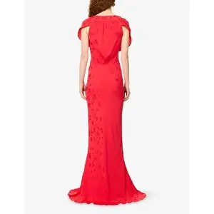 RAT AND BOA Odessa Floral Satin Maxi Dress