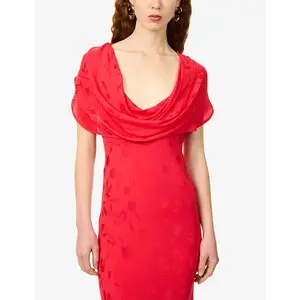 RAT AND BOA Odessa Floral Satin Maxi Dress