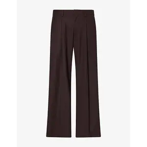 Nn07 Kay Pleated Wool-blend Trousers