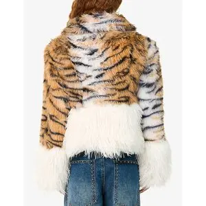 JADED LONDON Ossin Tiger Faux Fur Coat