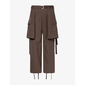 Sacai Belted Wool Trousers