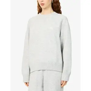 THE COUTURE CLUB Fluffy Emblem Embroidery Crew Knit Jumper
