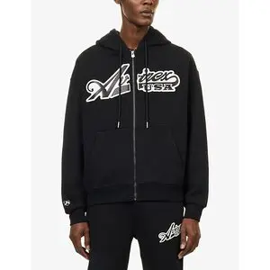 AVIREX Script Brand-embroidered Cotton Hoody