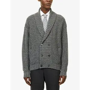 Dunhill Donegal Shawl-collar Cashmere Cardigan
