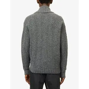 Dunhill Donegal Shawl-collar Cashmere Cardigan