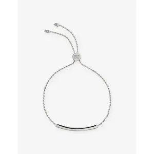 Monica Vinader Mv Linear™ Pavé 925 Sterling And Lab-grown Diamond Friendship Bracelet - Silver