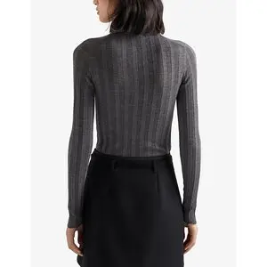 Prada Polo-collar Slim-fit Wool Jumper
