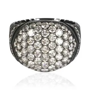 David Yurman Diamond Chevron Signet Ring