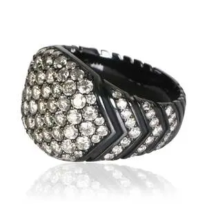 David Yurman Diamond Chevron Signet Ring