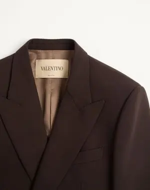 Valentino Garavani Double-breasted Jacket In Light Double Wool