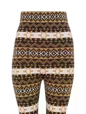 JEAN PAUL GAULTIER Merino-wool Fitted Tights With Fair Isle Jacquard