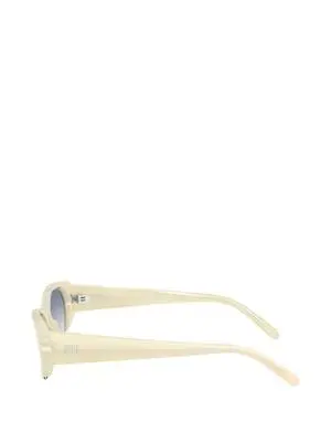 Miu Miu Semi-rim Oval-frame Sunglasses