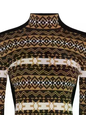 JEAN PAUL GAULTIER Merino-wool Crop Sweater With Fair Isles Jacquard
