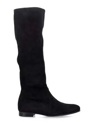 PEDRO GARCIA Knee-high Suede Boots - Black Suede