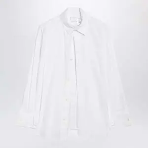 Sacai Layered Mini Shirt In Cotton Blend - White