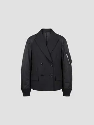 Sacai Suiting X Nylon Twill Jacket - Black