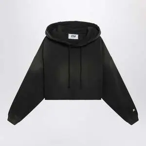 GOLDEN GOOSE Charcoal Cotton Hooded Sweatshirt