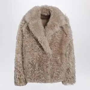 BLANCHA Short Faux Fur Hazelnut Jacket - Beige