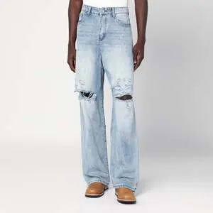 BASKETCASE Washed Ripped Jeans For - Light Blue