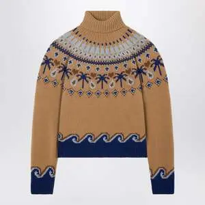Alanui Sweet Winter Turtleneck Wool Sweater - Multicolor