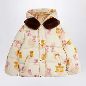MINI RODINI Mini Padded Jacket With Kitten Print - Multicolor