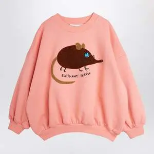 MINI RODINI Organic Cotton Sweatshirt For - Pink