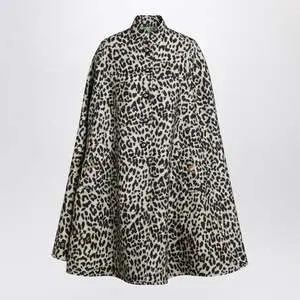 Valentino Garavani Animal-print Wool Cape