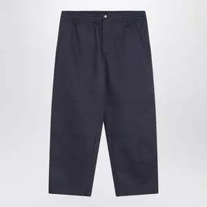 Moncler Cotton Gabardine Trousers - Blue