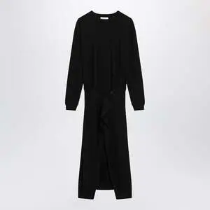 LEMAIRE Merino Wool Blend Midi Dress - Black