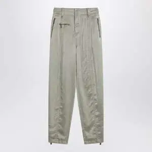 Burberry Burberry Lyocell Trousers With B Shield Emblem Beige