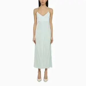 IVY OAK Noel Light Aqua Satin Mini Dress