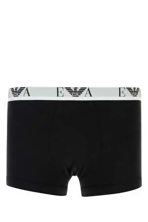 Emporio Armani Stretch Cotton Boxer Set - Black