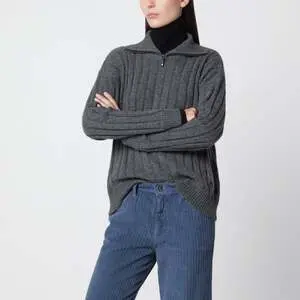 Alexandra Golovanoff Cashmere Turtleneck Sweater - Grey