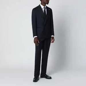LUIGI BIANCHI Double-breasted Wool Suit - Blue