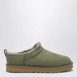 UGG Burnt Olive Classic Micro Mini Ankle Boots - Green