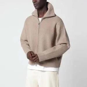 Studio Nicholson Wool Zip-up Cardigan - Beige
