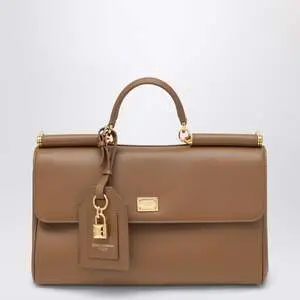 DOLCE E GABBANA My Sicily Mini Top-handle Bag In Leather - Brown