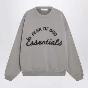 Fear Of God Faded Seal Cotton Fleece Crewneck Sweatshirt - Grey