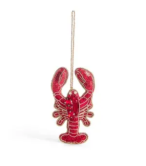 KATIE LARMOUR Embellished Lobster Tree Decoration - Red