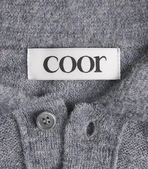 COOR Textured Stripe Polo Sweater
