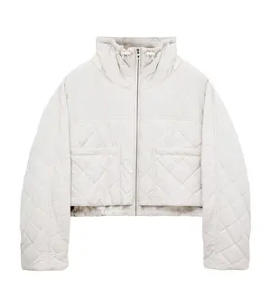 Loewe High-neck Quilted Jacket - White