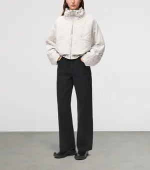 Loewe High-neck Quilted Jacket - White
