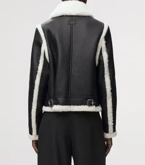 Loewe Lambskin Shearling-trim Aviator Jacket
