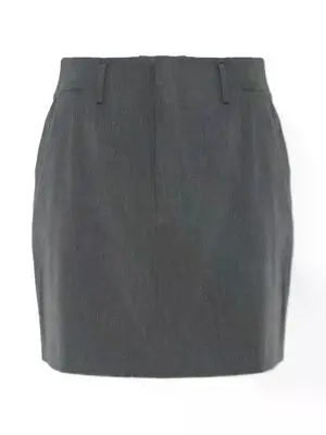 AKEP Belt-loops Mini Skirt - Grey