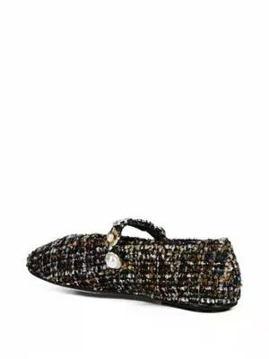 Jeffrey Campbell Amarissa Embellished Tweed Ballet Flats