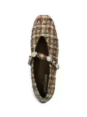 Jeffrey Campbell Amarissa Embellished Tweed Ballet Flats