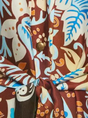 Alexis Brun Blossom Belted Midi Dress